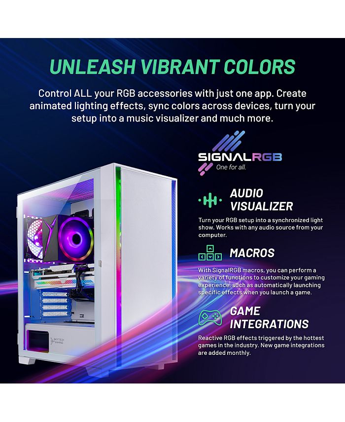 Skytech Gaming Skytech Shiva Gaming PC Desktop, Ryzen 5 5600X, RTX 4060 ...