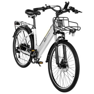 GoPowerBike GoVelo Ebike with 20 mph Max Speed & 500W Motor | Silver ...