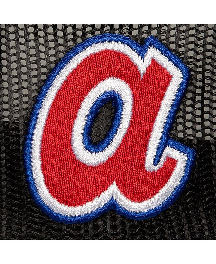 Mitchell & Ness Mitchell Ness Men's Black Atlanta Braves Script Trucker ...