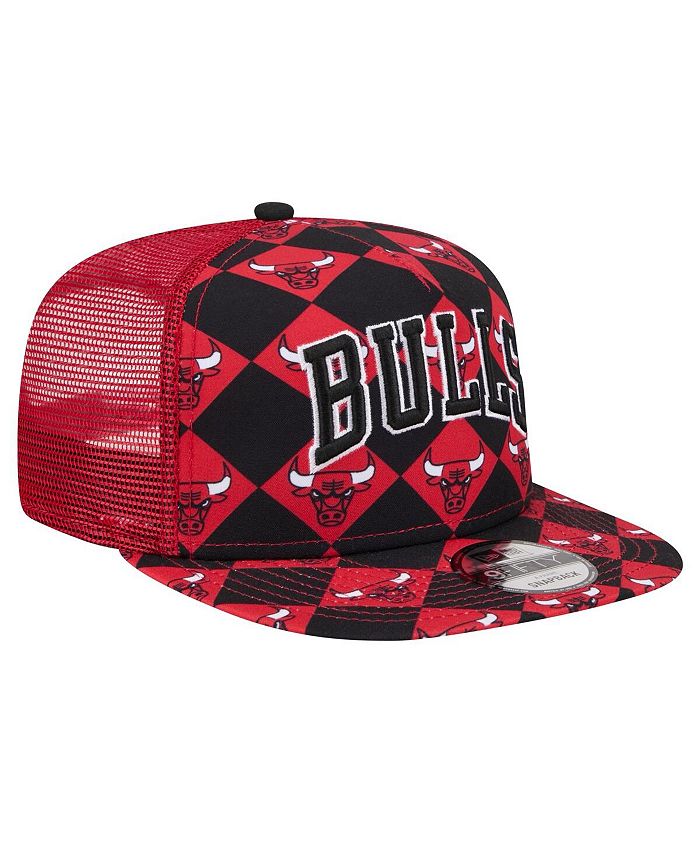 New Era Men's Red Chicago Bulls Seeing Diamonds A-Frame Trucker 9FIFTY ...