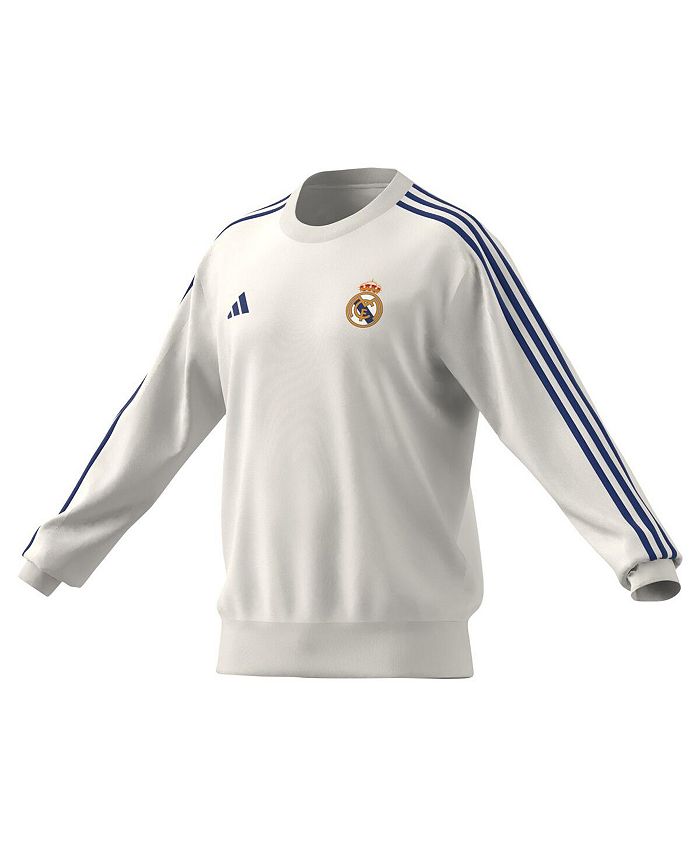 adidas Men's White Real Madrid DNA Pullover Sweatshirt - Macy's