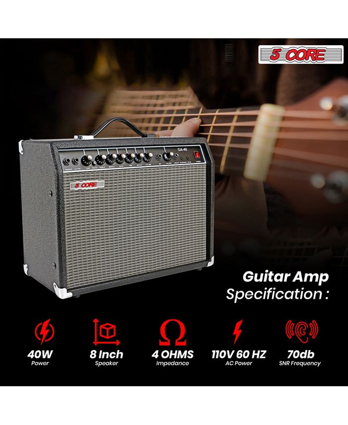 5 Core Guitar Amp 40W Amplifier For Electric Bass Acoustic Practice Amp ...