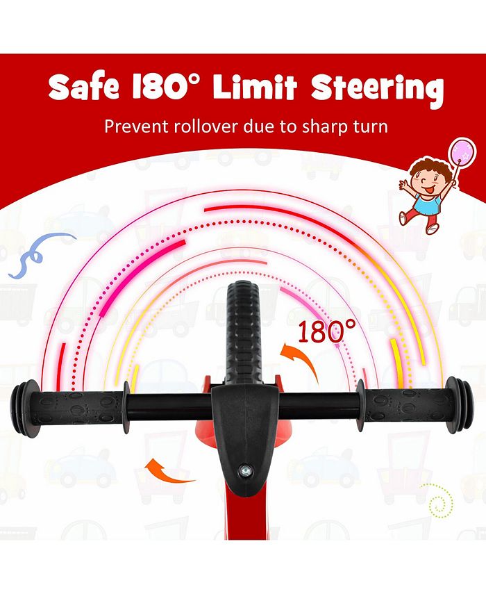 Gymax Kids Balance Bike Lightweight Toddler Bicycle with Rotatable ...