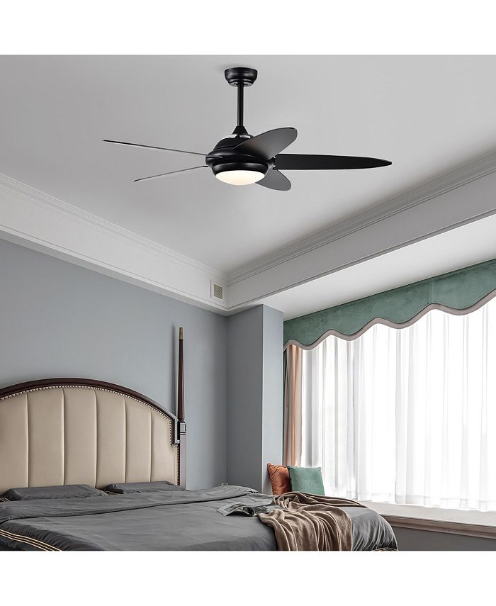 Costway 52'' Ceiling Fan with LED Lights & Remote Control 1/2/4/8H ...