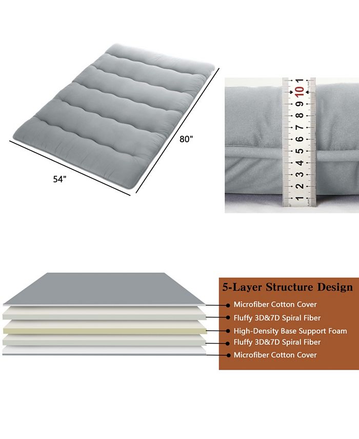 CAROMIO Full Size Futon Mattress Floor Mattress Pad Portable Dorm ...