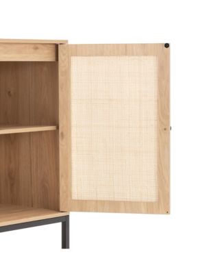 Streamdale Furniture Rolland B Console Table Side Table with Rattan ...