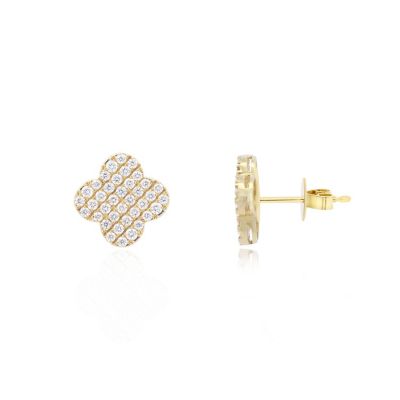 The Lovery Diamond Clover Stud Earrings - Macy's