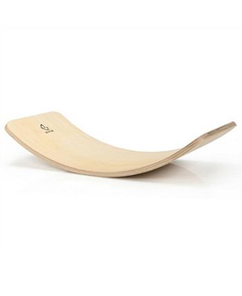 Slickblue Wooden Wobble Balance Board Kids 35'' Rocker Yoga Curvy Board ...