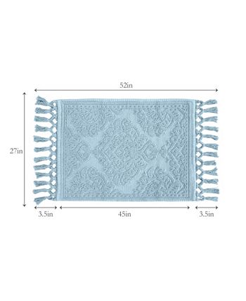 Jean Pierre New York Ricardo Fringe Cotton Bath Rug 27" x 52" - Macy's