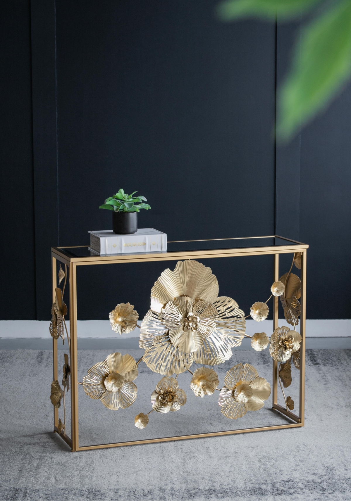 Click here for Streamdale Gold Console Table with Mirrored Glass... prices
