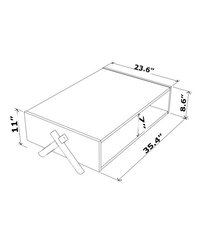 Simplie Fun Kipp Coffee Table with Interior Shelving - Macy's