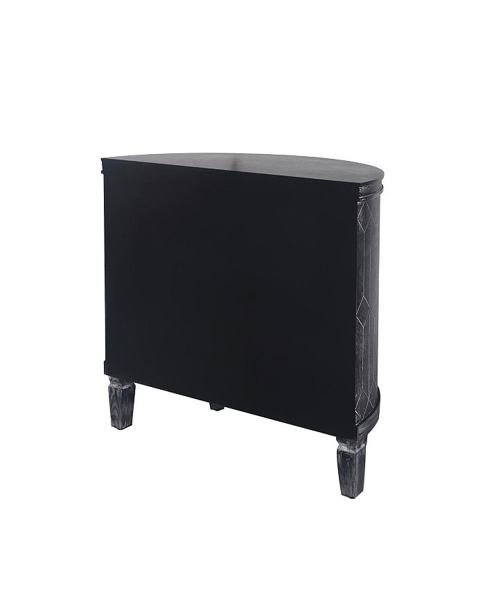 Simplie Fun Modern Black Half-Moon 2-Door Wooden Storage Cabinet - Macy's