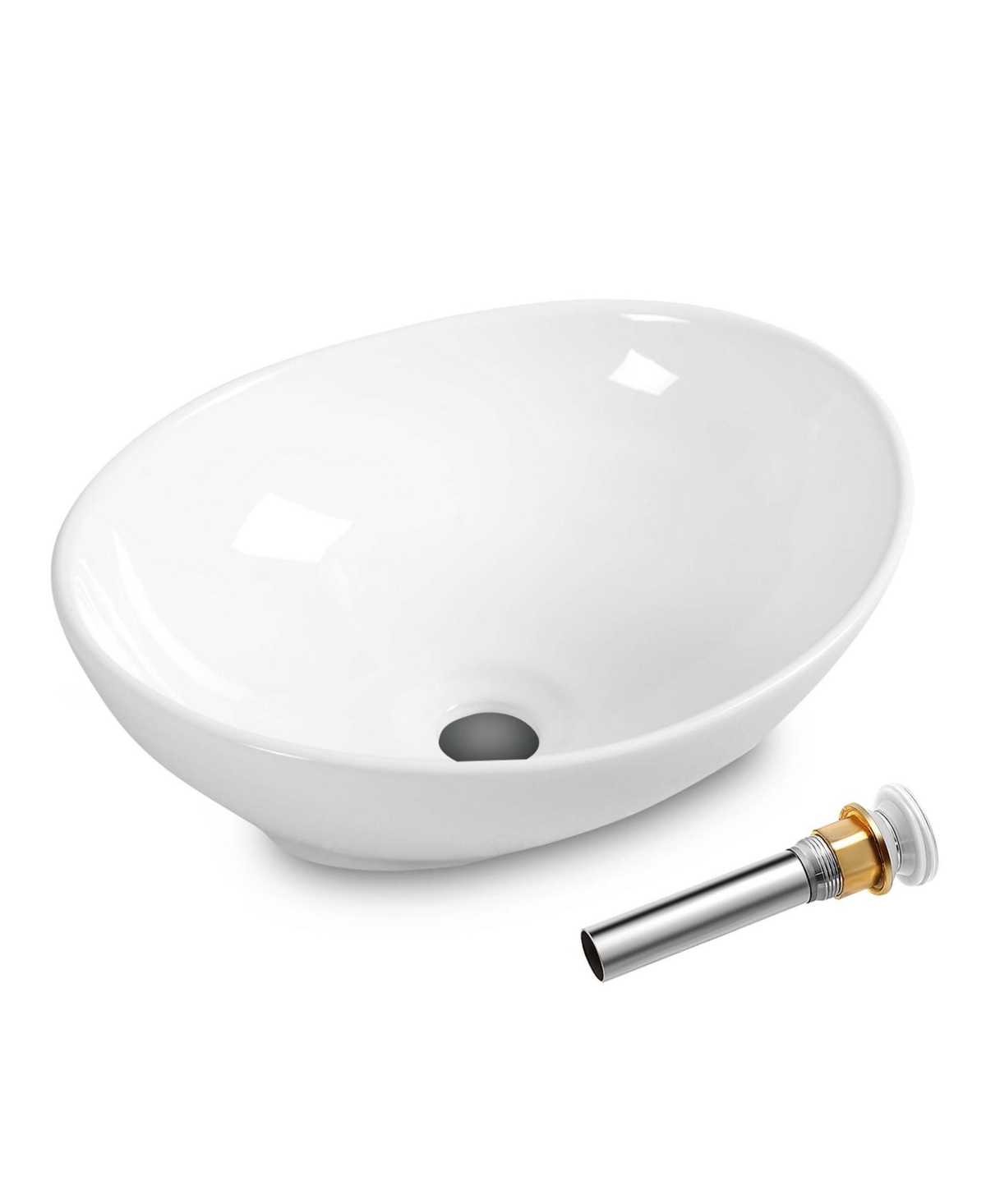 Click here for Costway Oval Bathroom Basin Ceramic Vessel Sink Bo... prices
