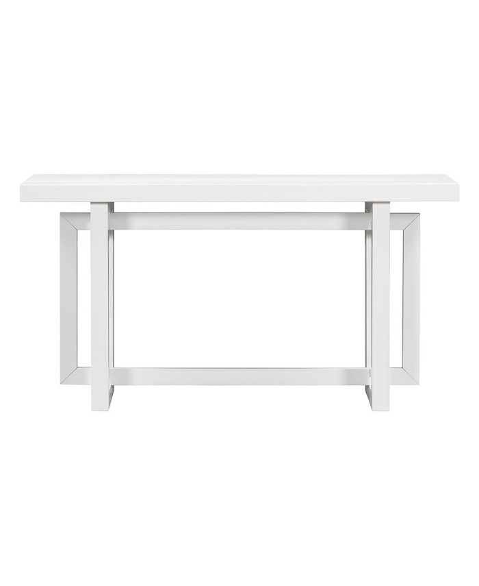 Simplie Fun Industrial Concrete Wood Console Table - Macy's