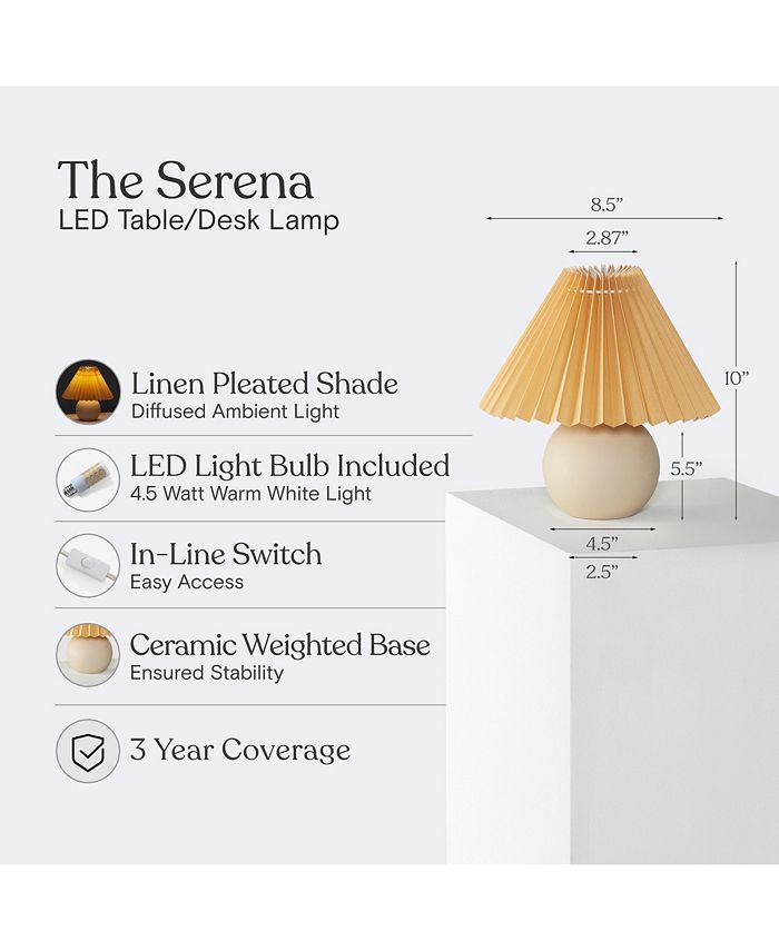 Brightech Serena Ceramic LED Table Lamp - Macy's