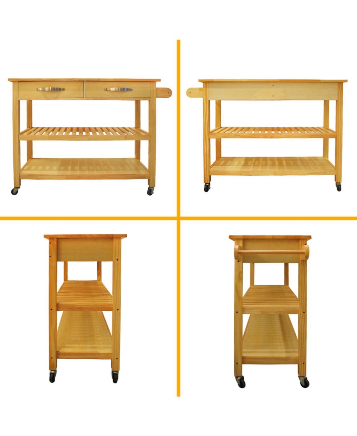 Click here for Streamdale Mobile Kitchen Island with Lockable Whe... prices