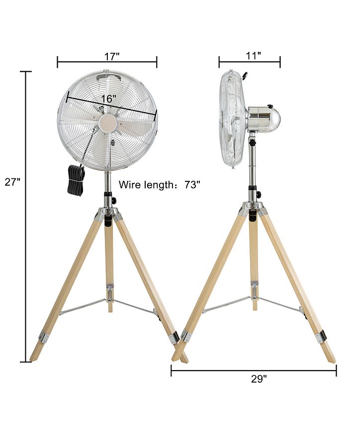 Simplie Fun Simple Deluxe Retro Tripod Fan, Home Air Circulation ...