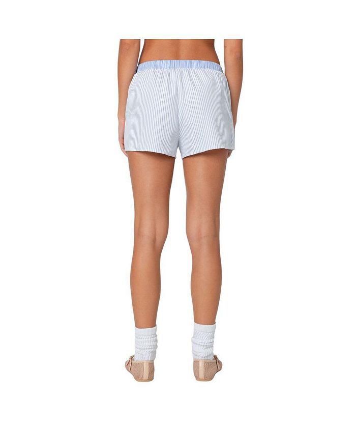 Edikted Women's Oaklie Mix Striped Boxer Shorts - Macy's