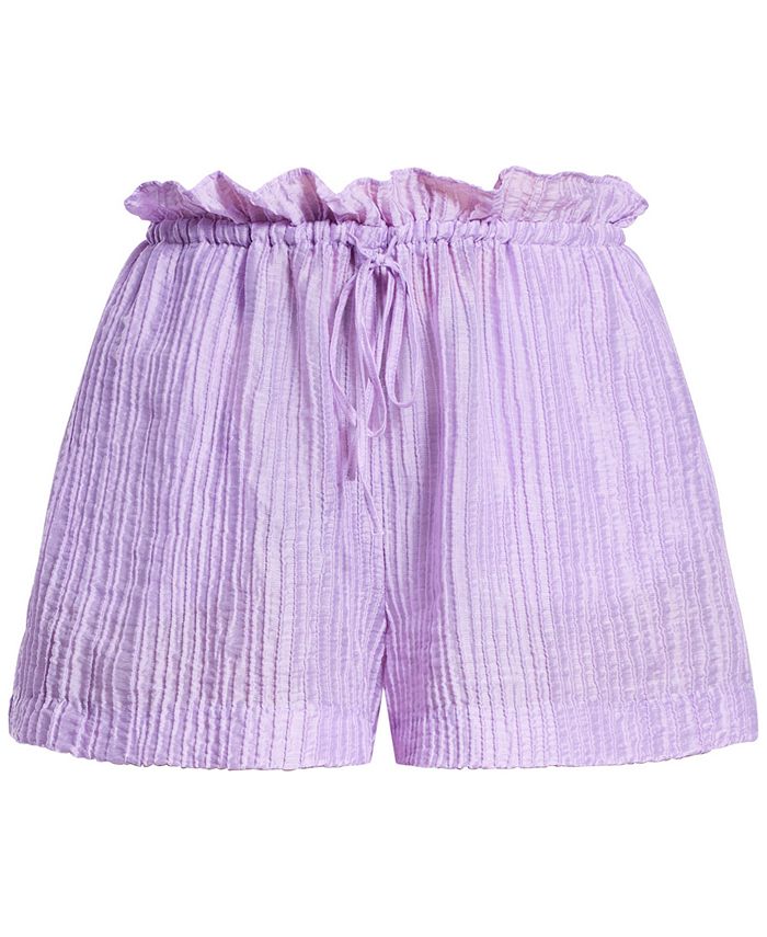 BCBG NEW YORK Women's Plisse Paper Bag Short - Macy's