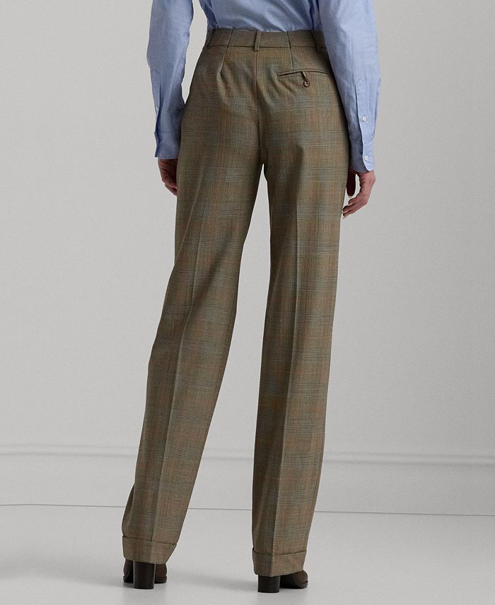 Lauren Ralph Lauren Women's Glen Check Straight-Leg Pants - Macy's