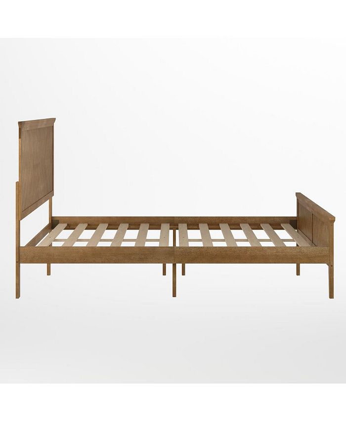 MERRICK LANE Norwich Solid Wood Platform Bed Frame With Slatted ...