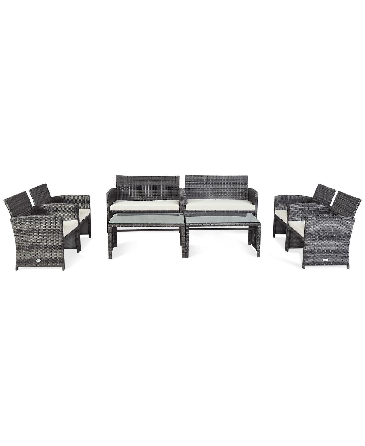 Click here for Costway 8PCS Patio Rattan Furniture Set Conversati... prices