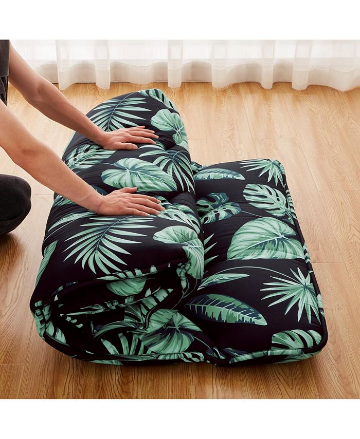CAROMIO Twin Size Futon Mattress Floor Mattress Pad Tropical Floral ...