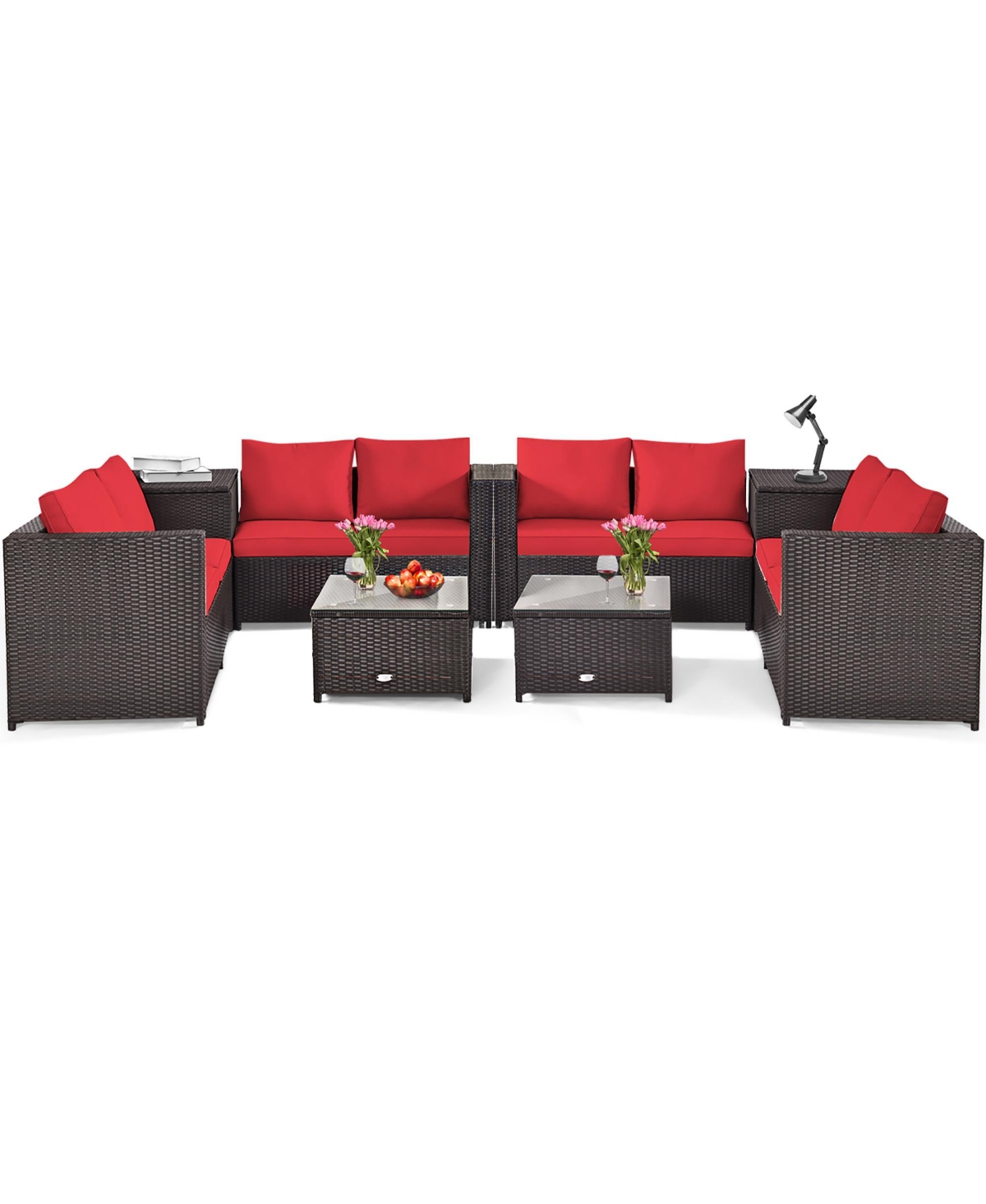 Click here for 8PCS Outdoor Patio Rattan Furniture Set Cushion Lo... prices