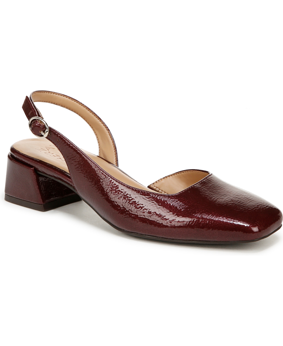 Click here for Naturalizer Jayla Mid-Heel Square Toe Slingback Pu... prices