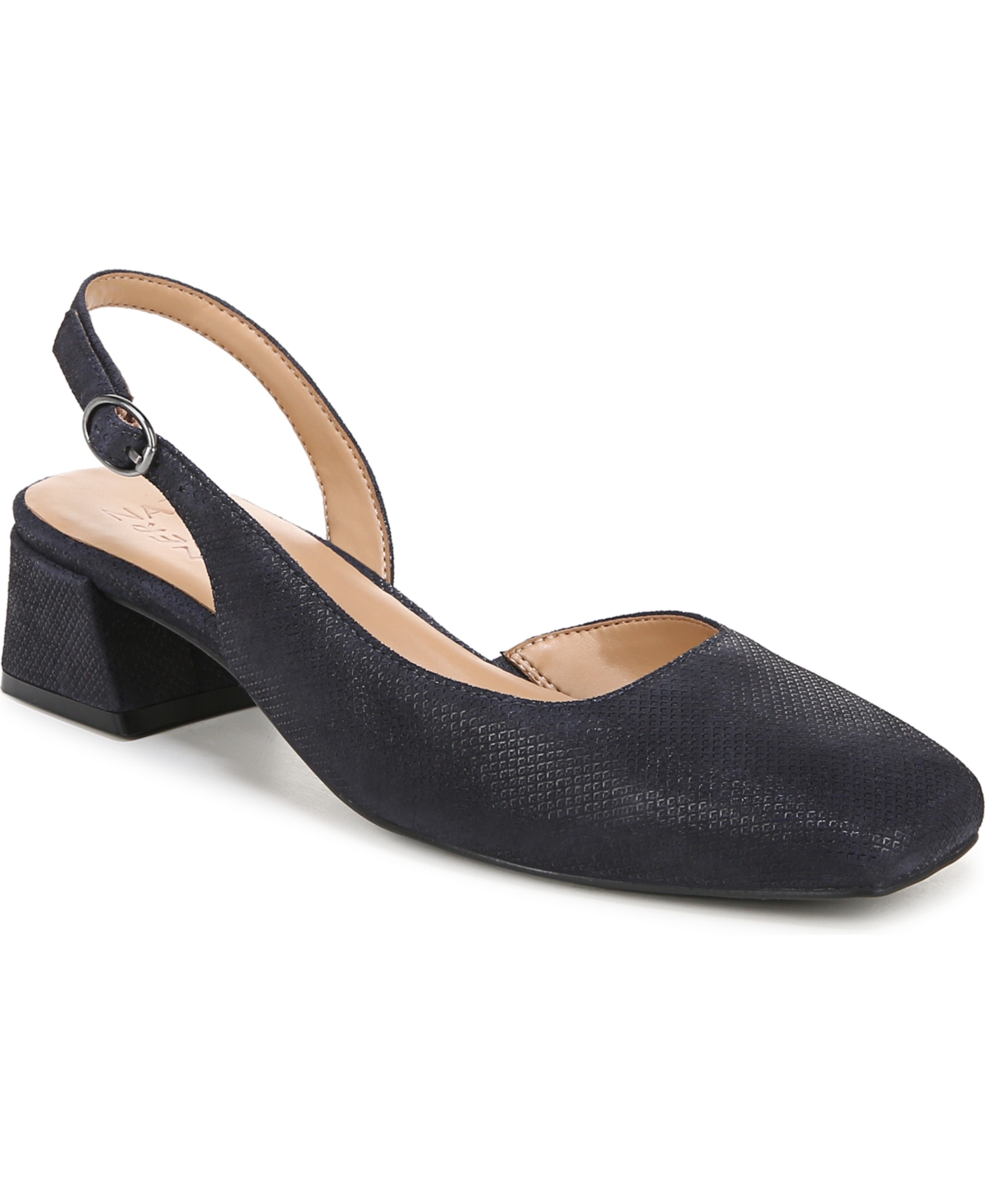 Click here for Naturalizer Jayla Mid-Heel Square Toe Slingback Pu... prices