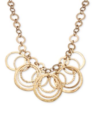 Style & Co Shaky Circle Statement Necklace, 18-3/4" + 3" extender ...