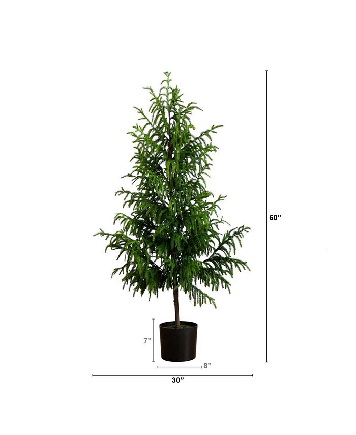 Nearly Natural 5ft. Artificial Norfolk Pine Tree - Macy's