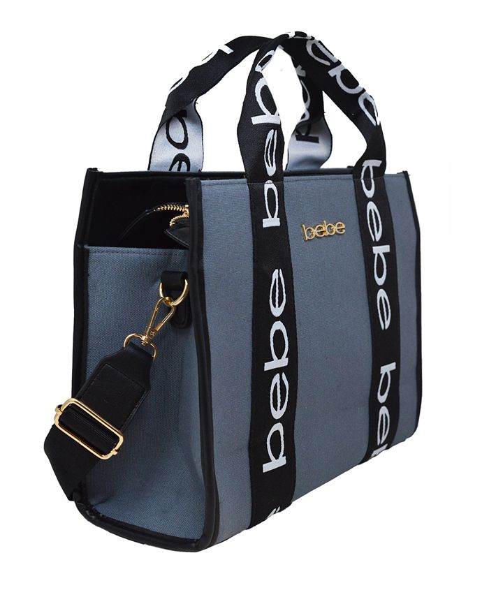 Bebe Hana Canvas Small Satchel Bag - Macy's