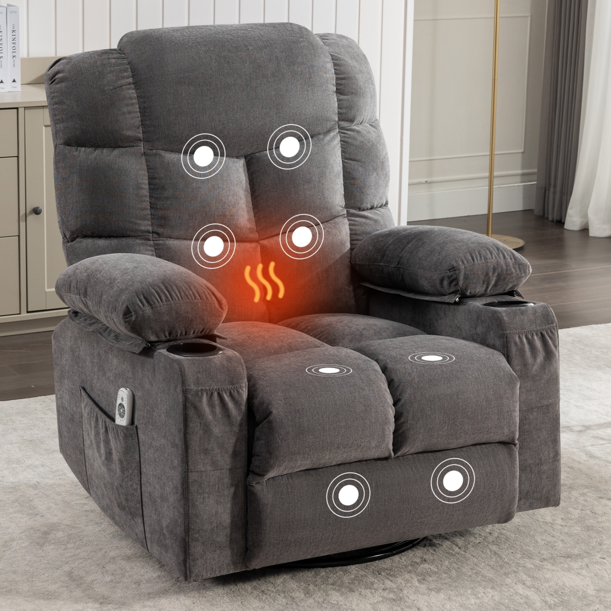 Click here for Streamdale Oversized Rocking Recliner with Massage... prices