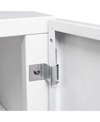 Simplie Fun Office Furniture Copier Cabinet White 2 Door Steel Copier ...