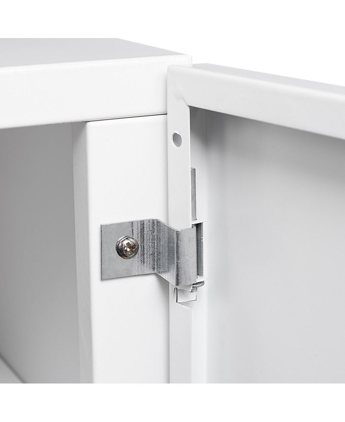 Simplie Fun Office Furniture Copier Cabinet White 2 Door Steel Copier ...