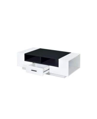 Simplie Fun Armour Coffee Table, White & Black - Macy's