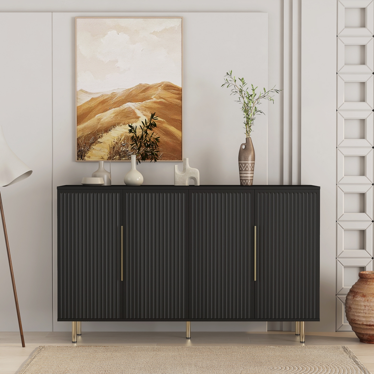 Click here for Streamdale Versatile Fluted Sideboard Art Deco mee... prices