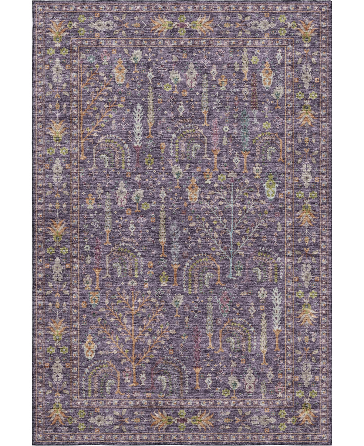 Click here for Dalyn Hatay Washable HY5 5x76Area Rug - Eggplant prices