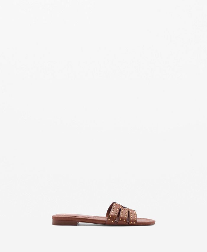 MANGO Women's Beaded Strap Sandals - Macy's