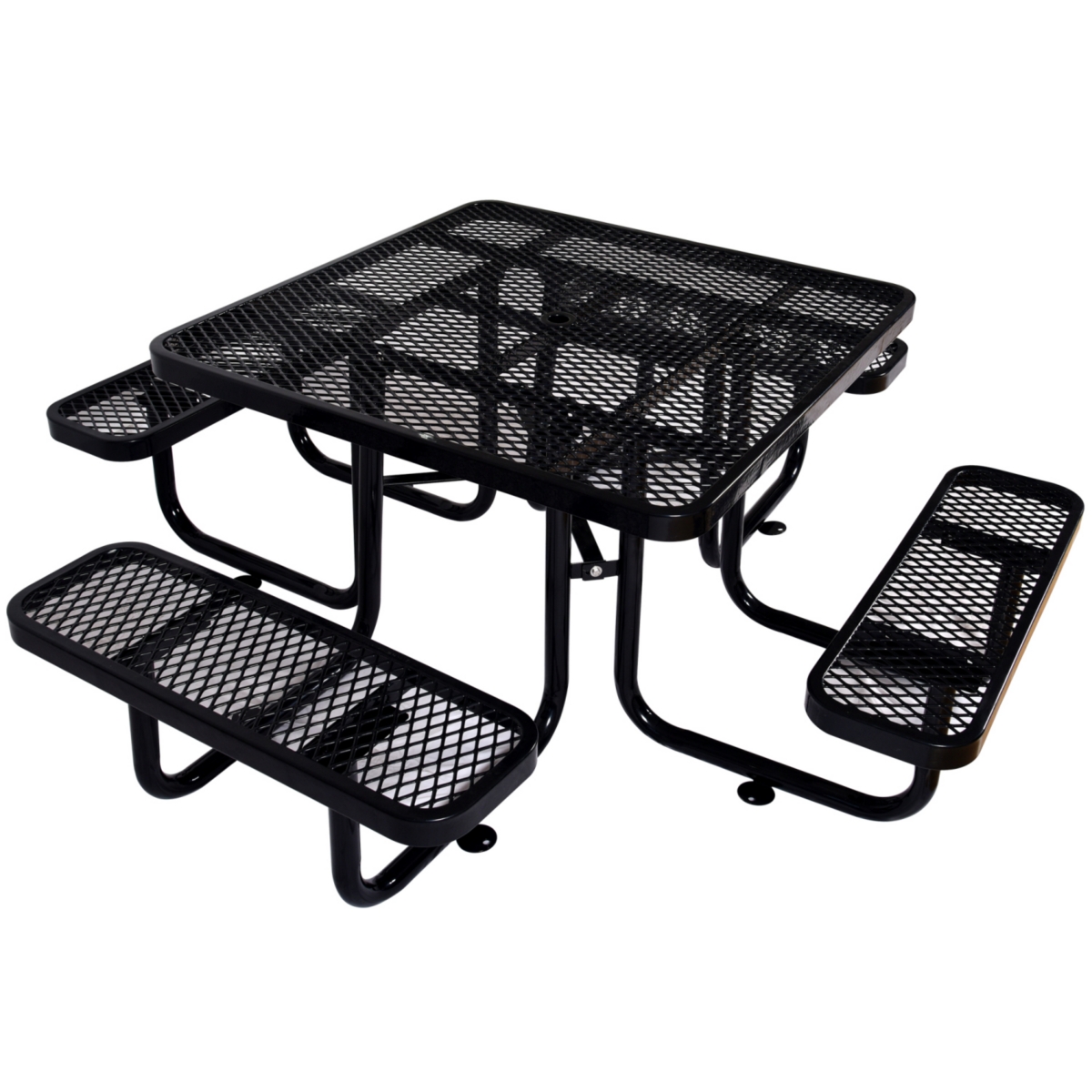 Click here for Streamdale Square Outdoor Steel Picnic Table 46&#x... prices