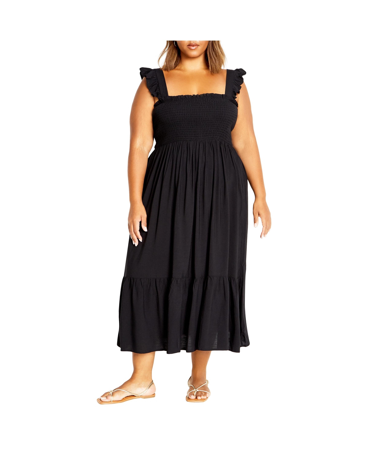 Click here for City Chic Plus Size Oasis Tropical Maxi Dress - Bl... prices