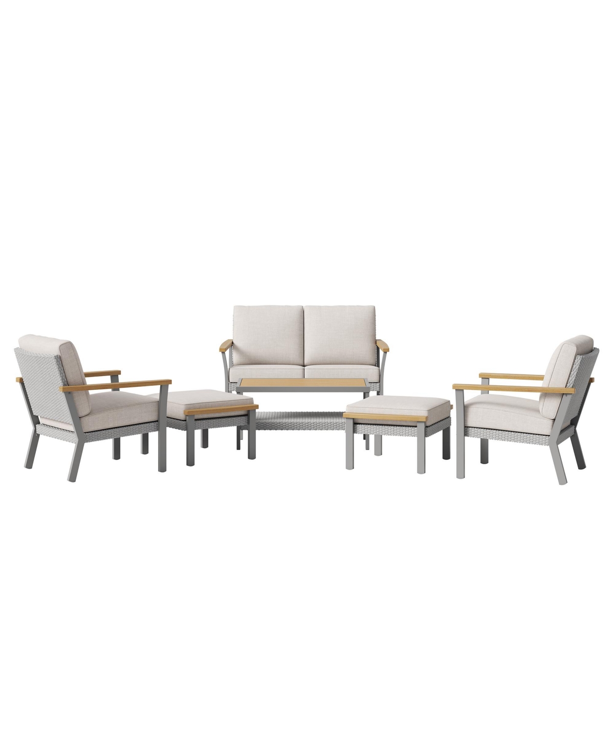 Click here for Sencillo 6 Piece Conversation Set - Grey prices