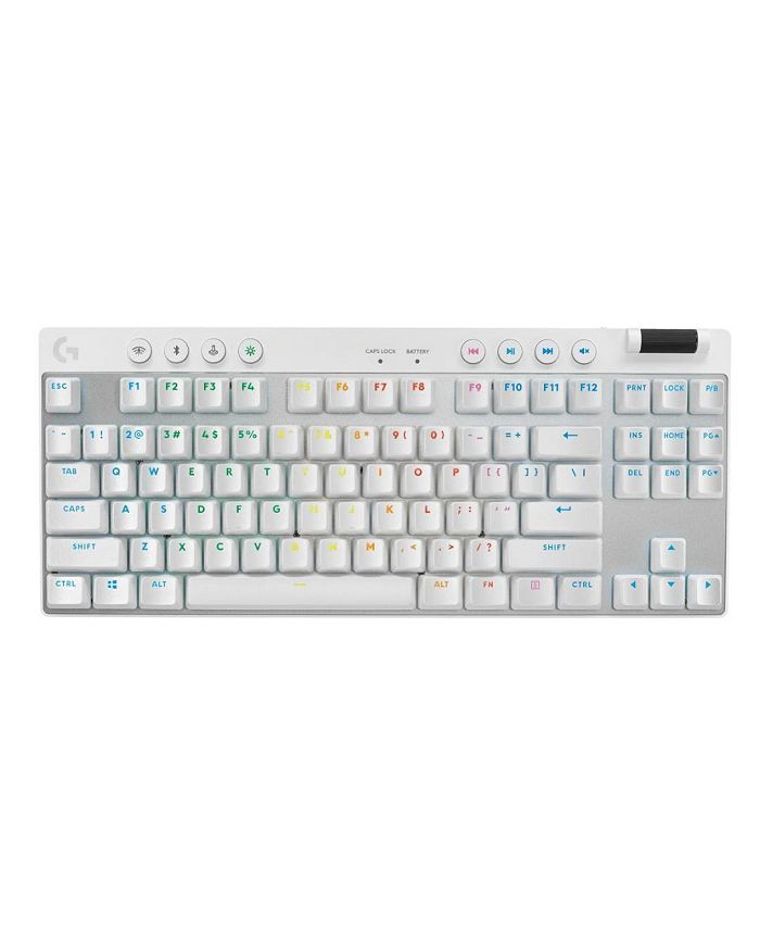 Logitech G PRO X TKL Lightspeed Wireless Gaming Keyboard, Tactile White ...