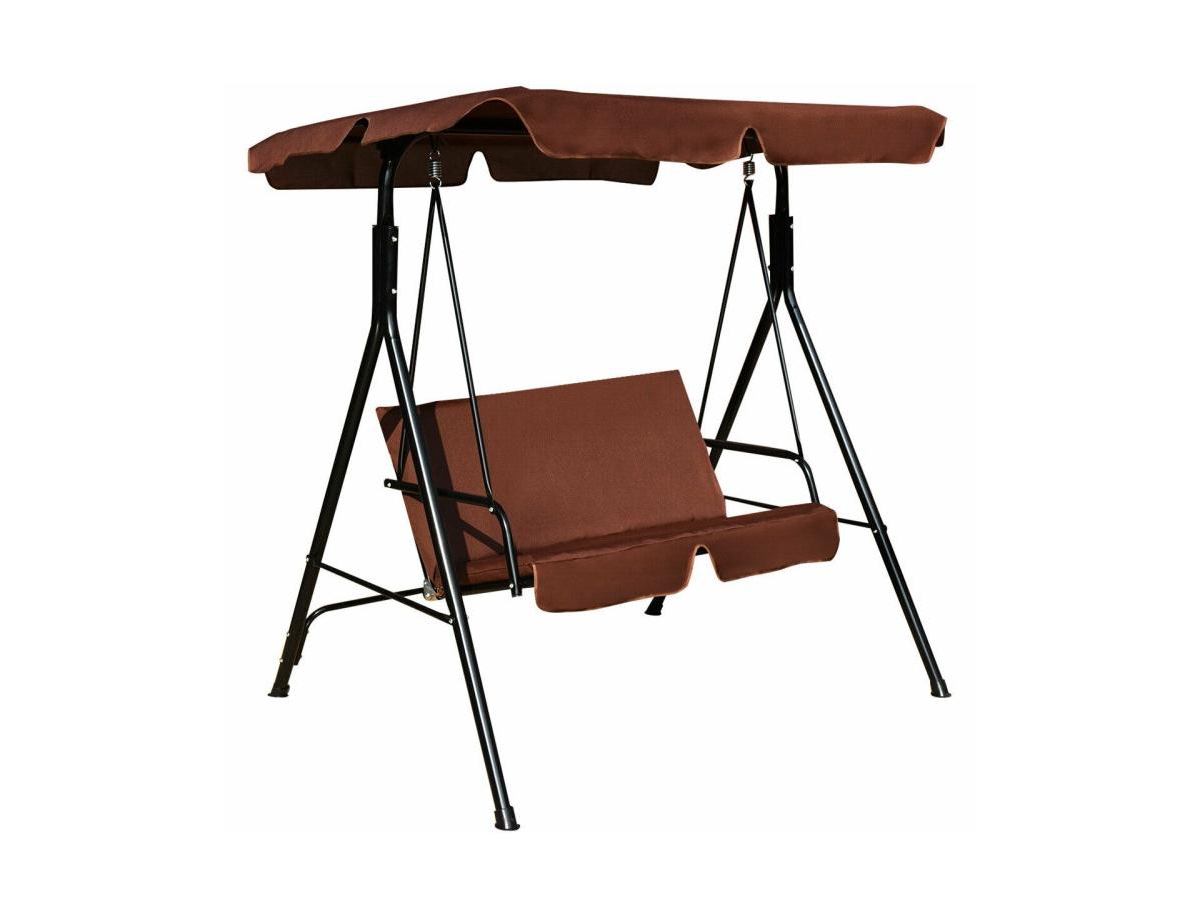 Click here for Slickblue Loveseat Cushioned Patio Steel Frame Swi... prices