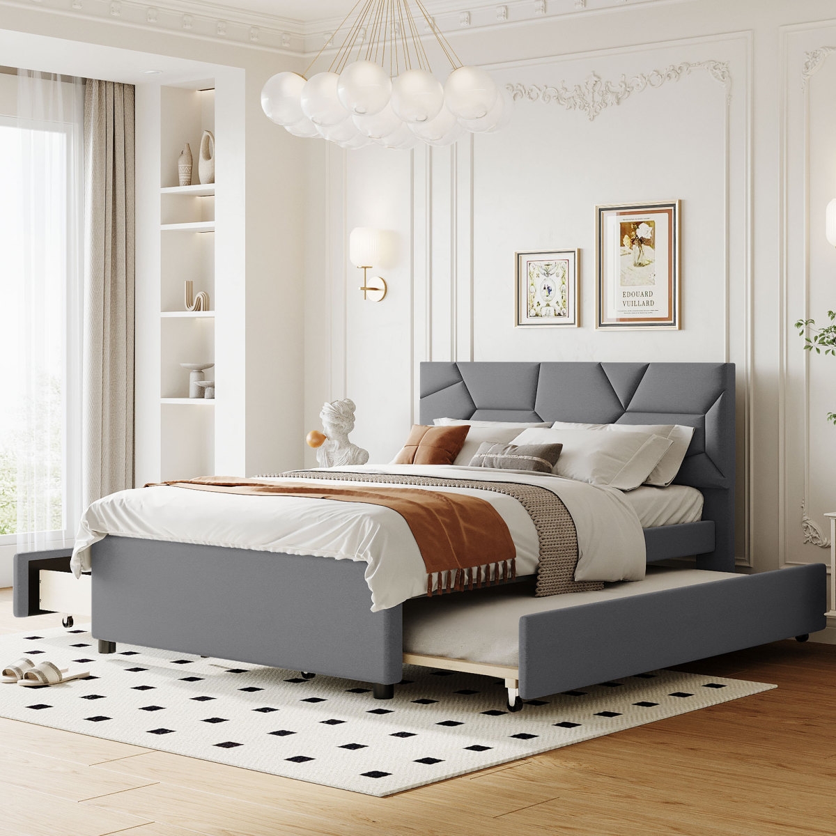 Click here for Simplie Fun Upholstered Platform Bed with Trundle... prices