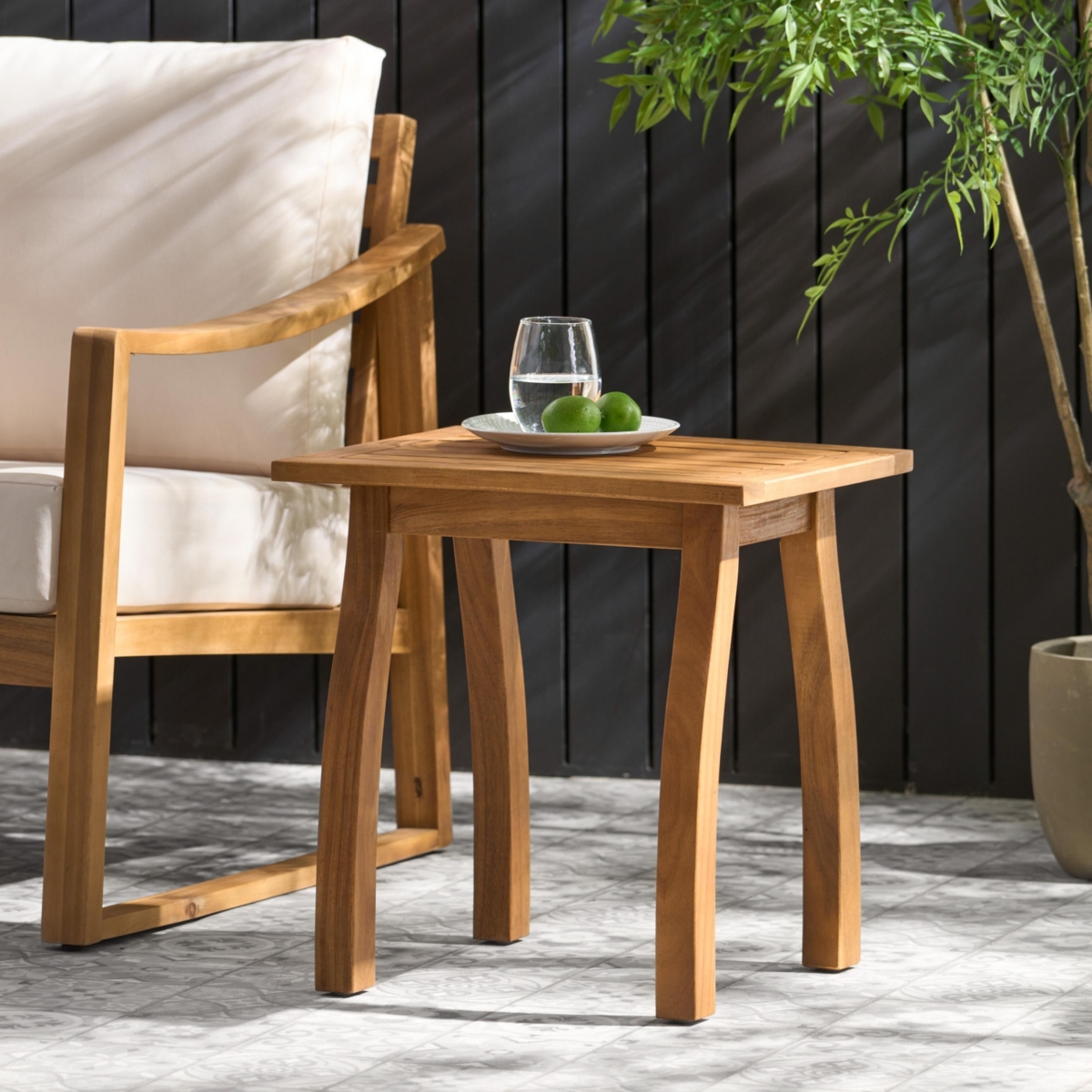 Click here for Streamdale Coastal Slatted Outdoor Accent Table fo... prices