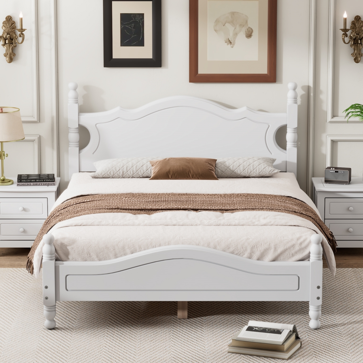 Click here for Streamdale Retro Platform Bed with Wooden Slat Bas... prices