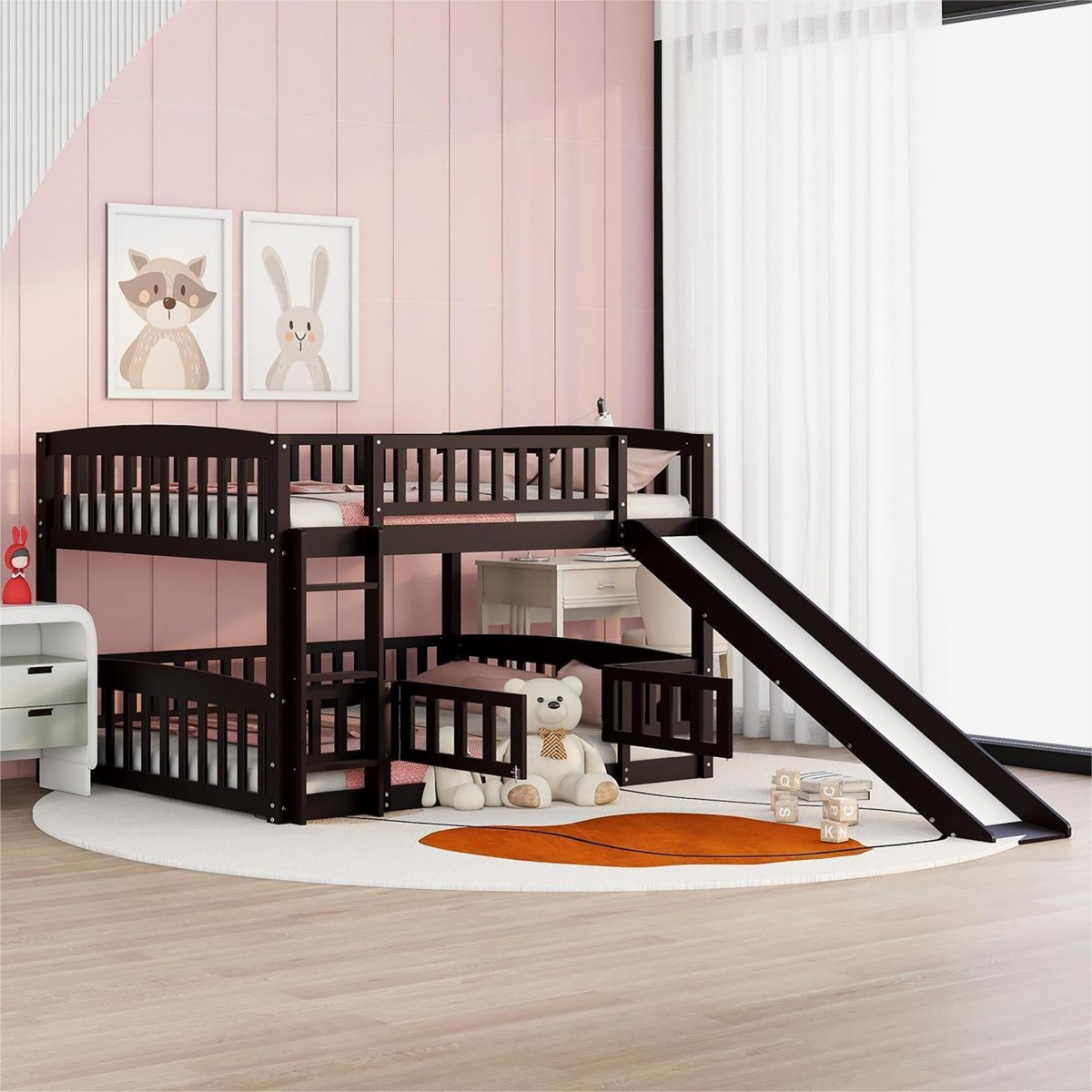 Click here for Streamdale Full Over Full Bunk Bed with Slide and... prices