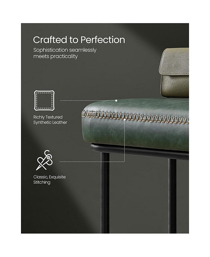 Slickblue Stylish Bench with Curved Edges, Steel Frame For Entryway ...